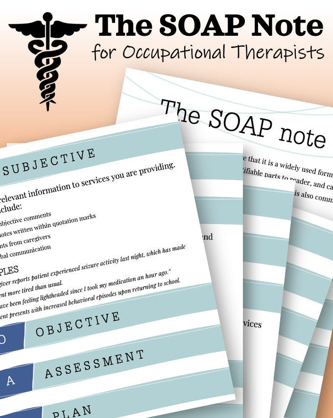 The SOAP Note Tip Sheet for Occupational Therapists OT, COTA, Ota, Cota ...