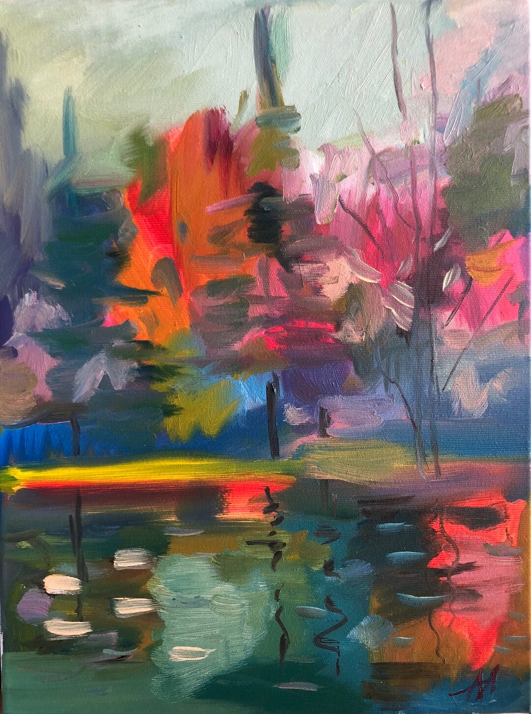 Painting "fall Colors" , Oil on Canvas - Etsy