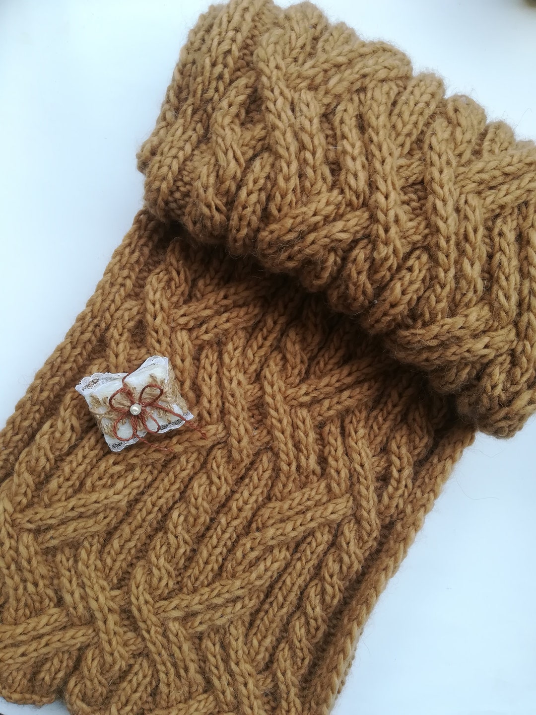 PDF Pattern for Knitted Scarf CRAZY CABLES, Scarf With Moving 4 ...