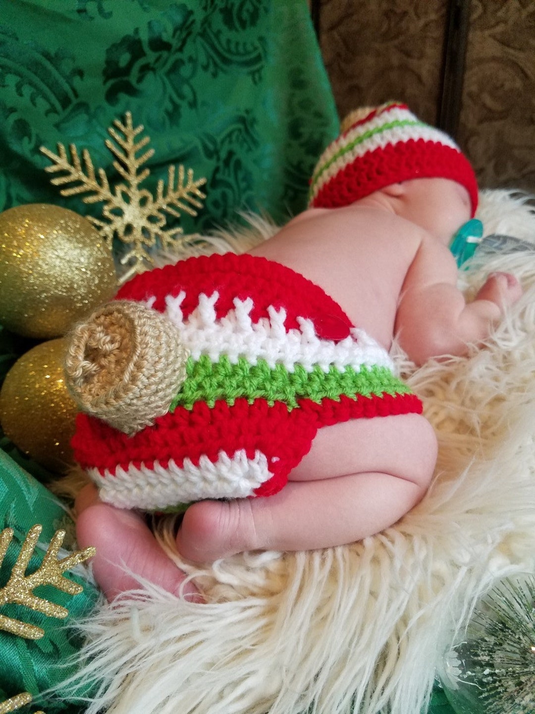 Christmas Ornament Hat and Diaper Cover - Etsy