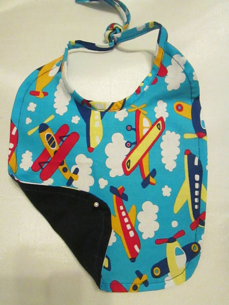 Planes Jets Bi-planes Baby Bib. Colorful 100% Cotton. Handmade. - Etsy