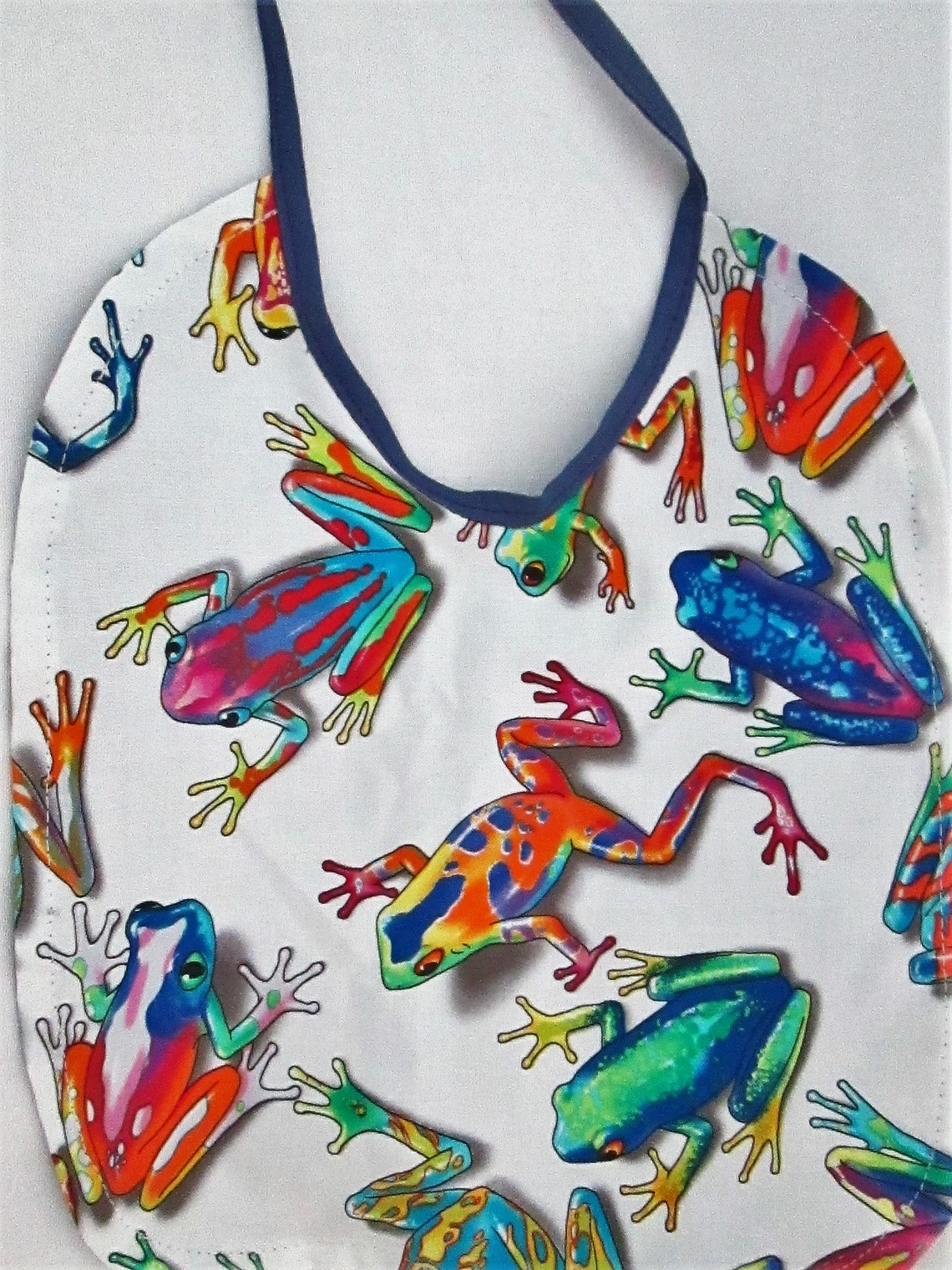 FROGS Colorful FROGS Baby Bib 100% Cotton FUN Reversible - Etsy