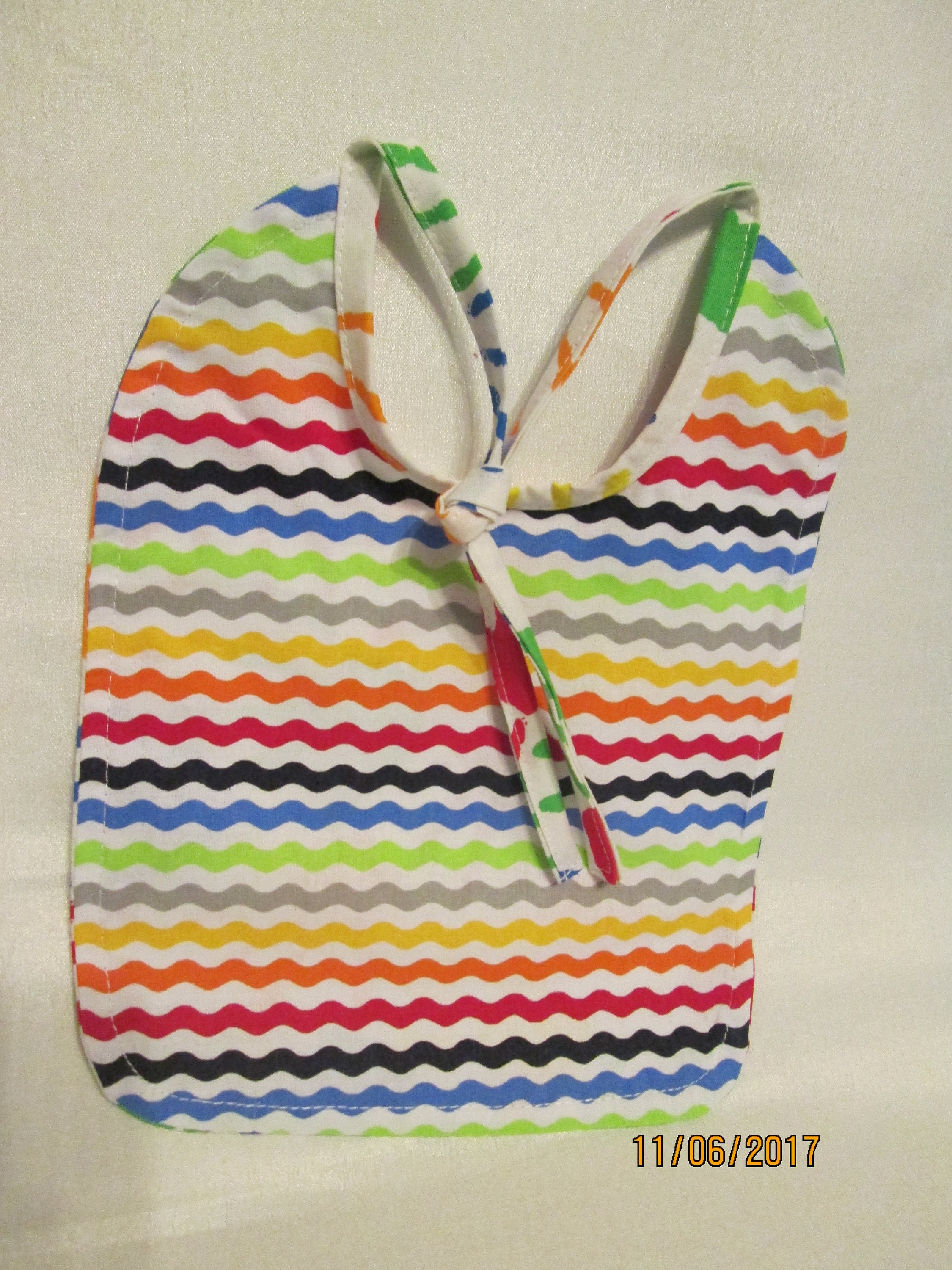 Handprints Primary Colors Baby Bib 100% Cotton. Baby Gift. Photo Prop ...