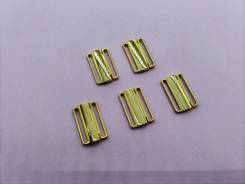 1piece- 1"(25mm) Gold Nickel Free Front Closing Bikini Clasp,clickers ...