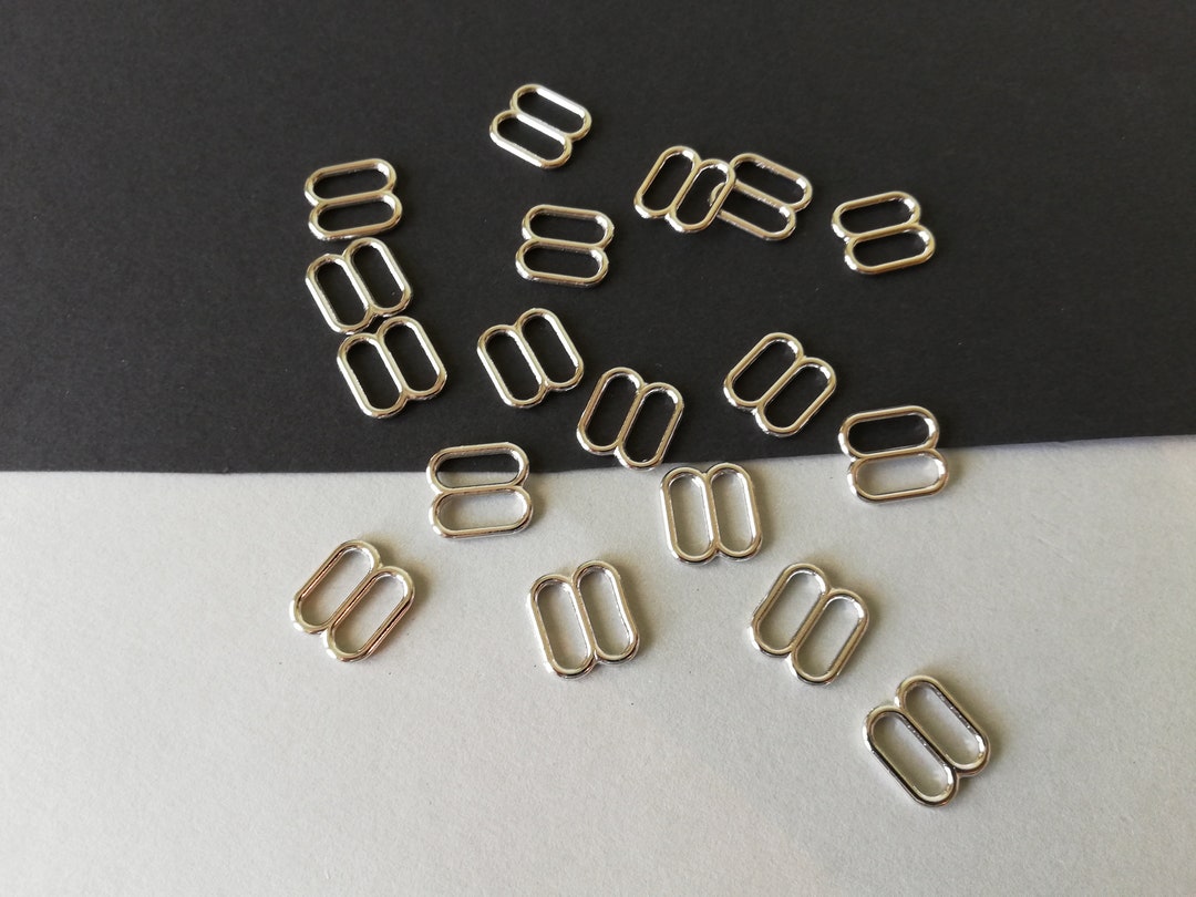 3/8"(10mm)-silver Sliders,bra Strap Adjuster,making,lingerie Sewing ...