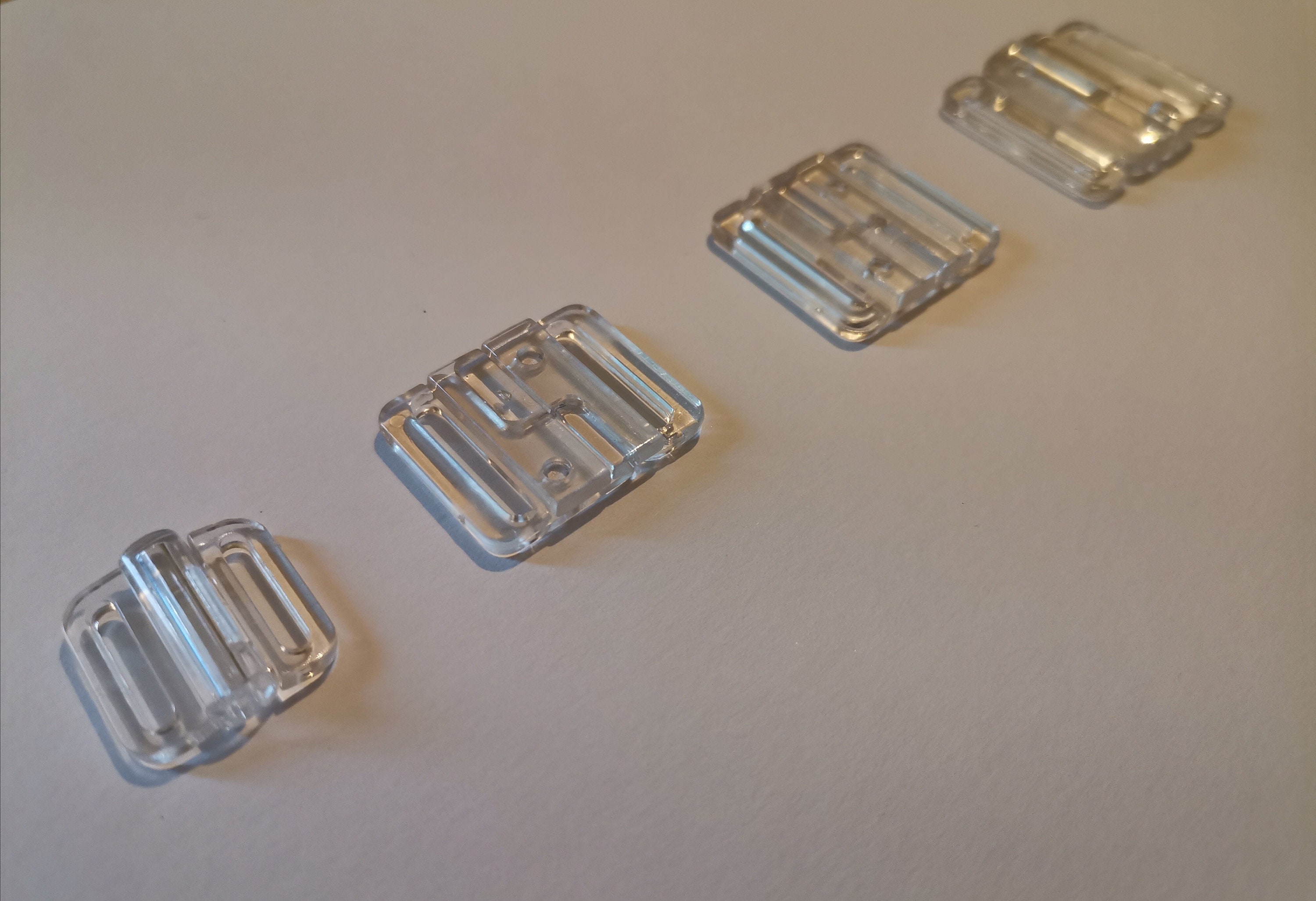 Plastic Transparent Clear Front Closing Bikini Clasp Clickers Hook ...