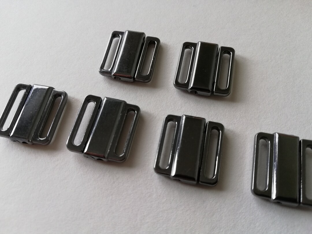 1 Piece-1/2"(12mm)-gun Black Metal Front Closing,bikini Clasp,clicker ...