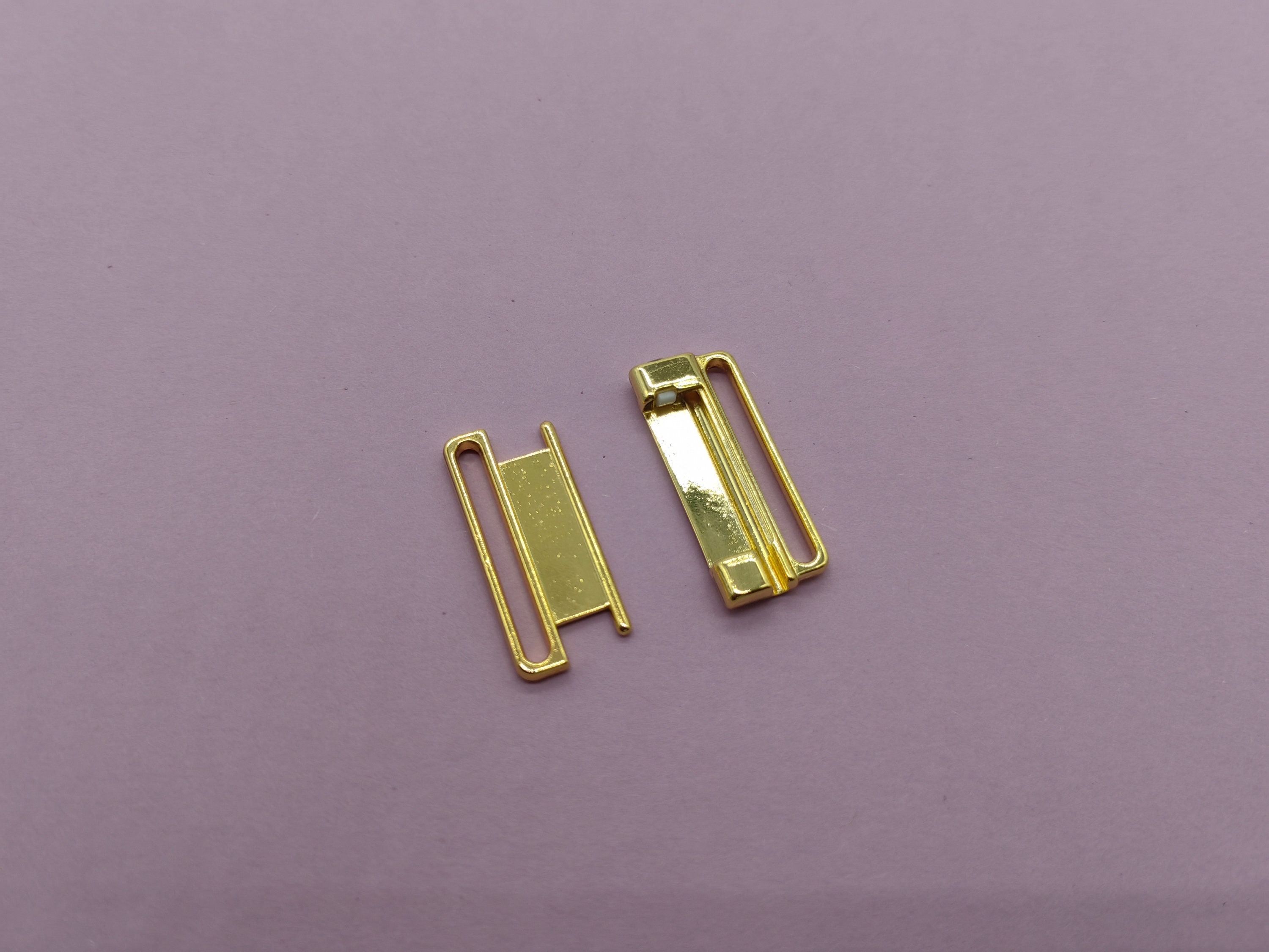 1piece- 1"(25mm) Gold Nickel Free Front Closing Bikini Clasp,clickers ...