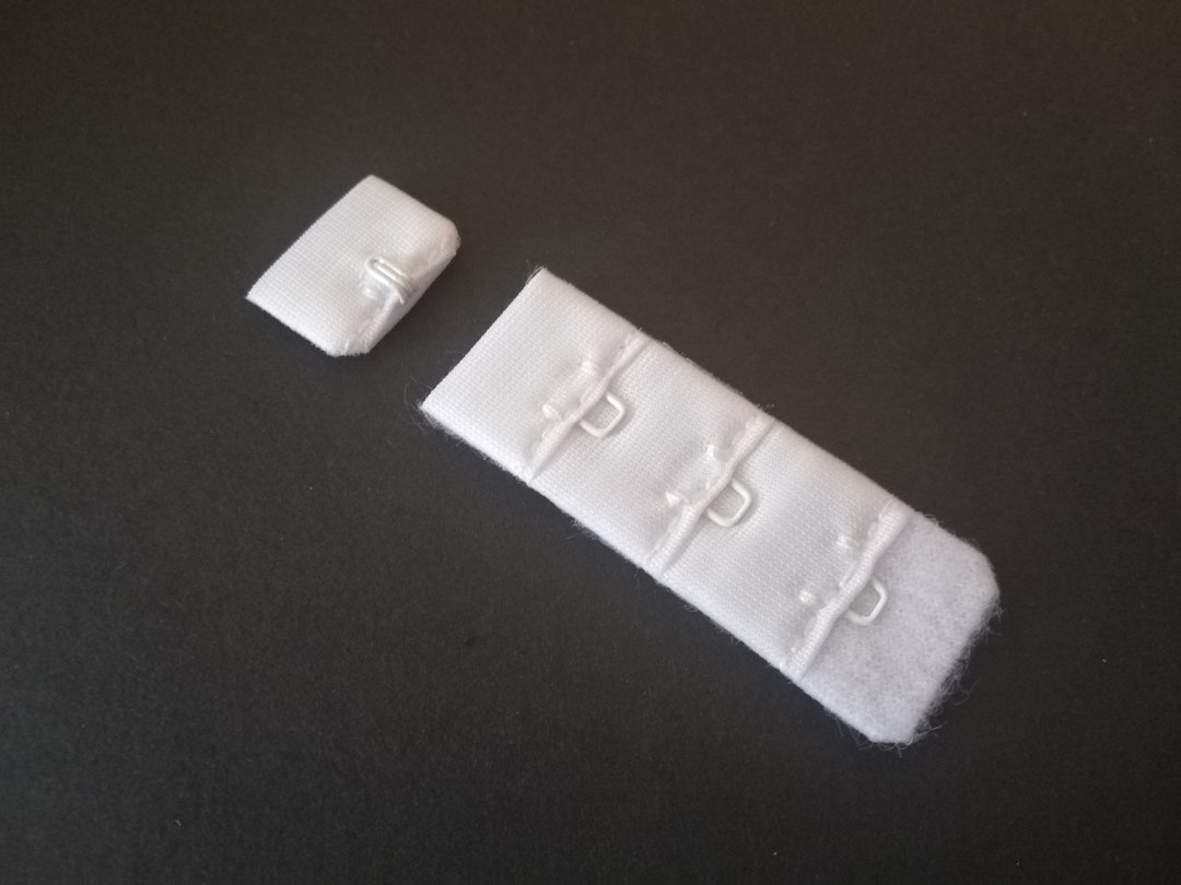 White 1 Hook and Eye Bra Closures 0.75" Wide for Bra Making Lingerie ...