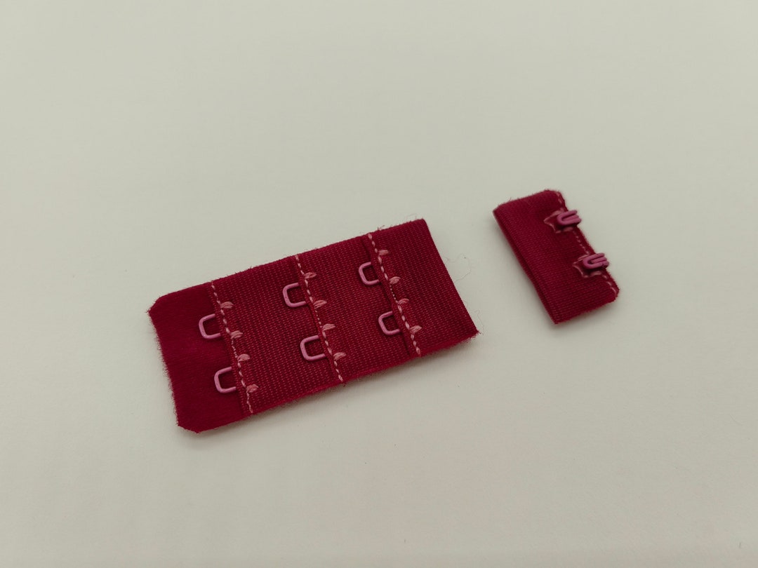 Bordo/wine Red 2 Hook and Eye Bra Closures 1 1/8" X 2" for Bra Making ...