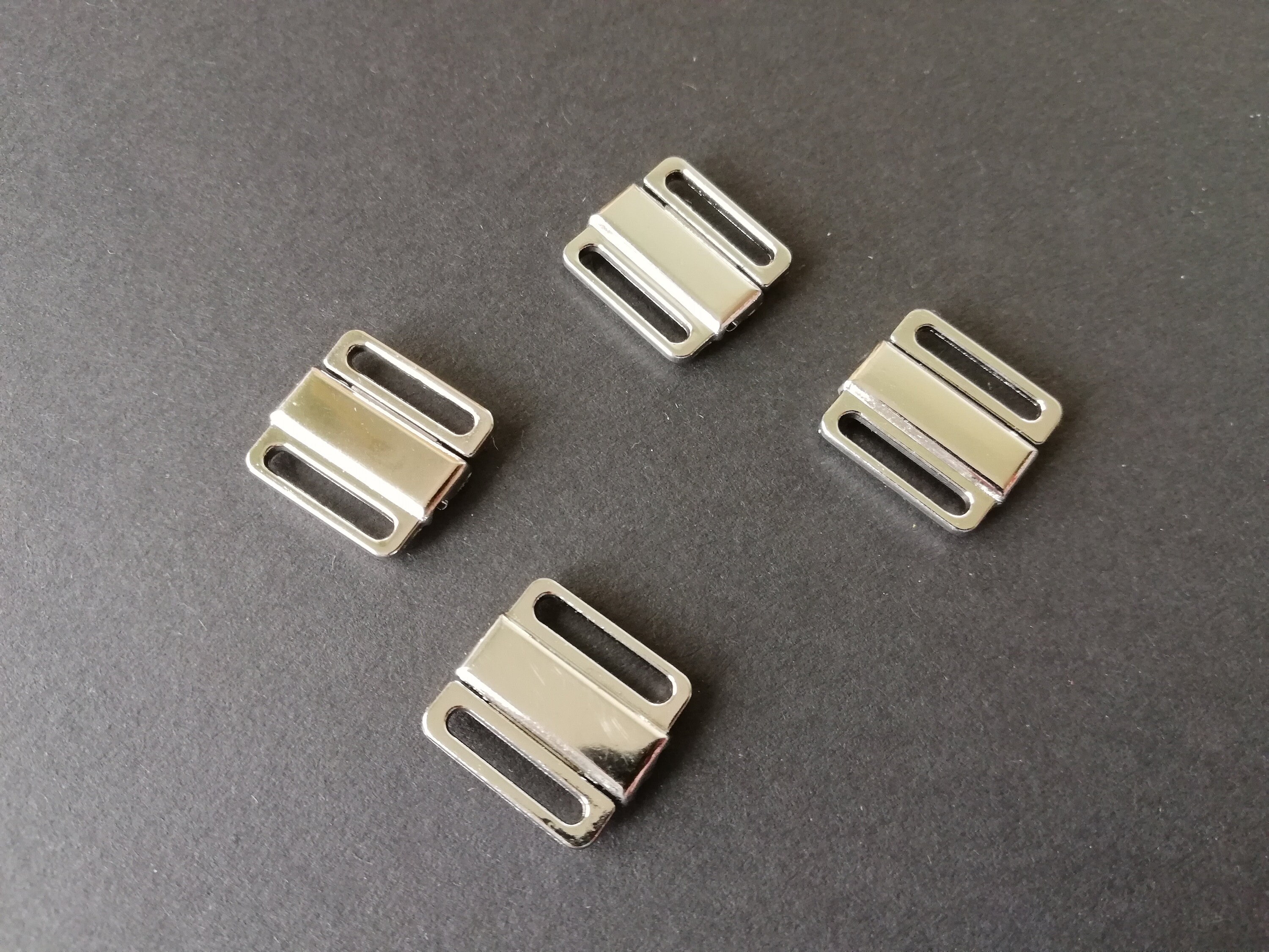 1 Piece-1/2"(12mm)-silver Metal Front Closing,bikini Clasp,clicker ...