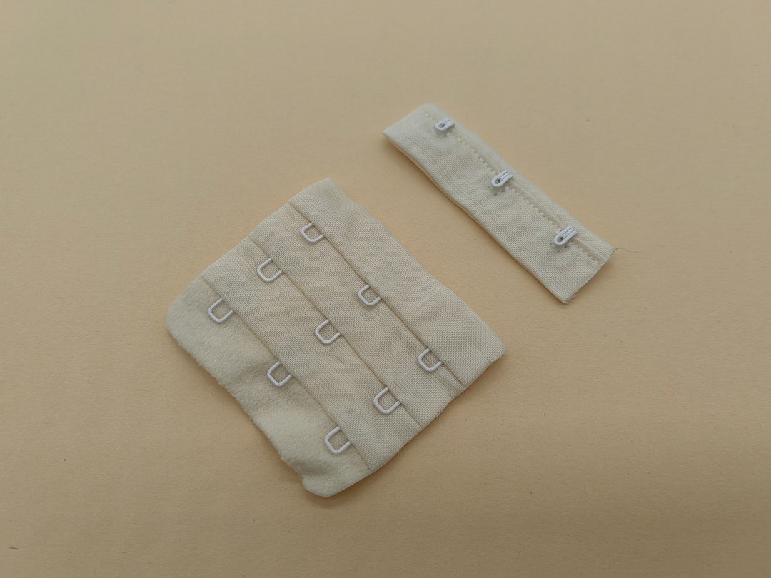 Ecru 3 Hook and Eye Bra Closures 2" X 1.95" for Bra Making Bramaking ...
