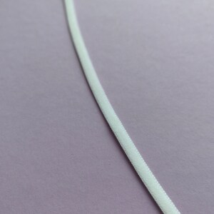 5 Yards/meters - 1/4" (6mm) White/black Satin Plush Back Bra Strap ...
