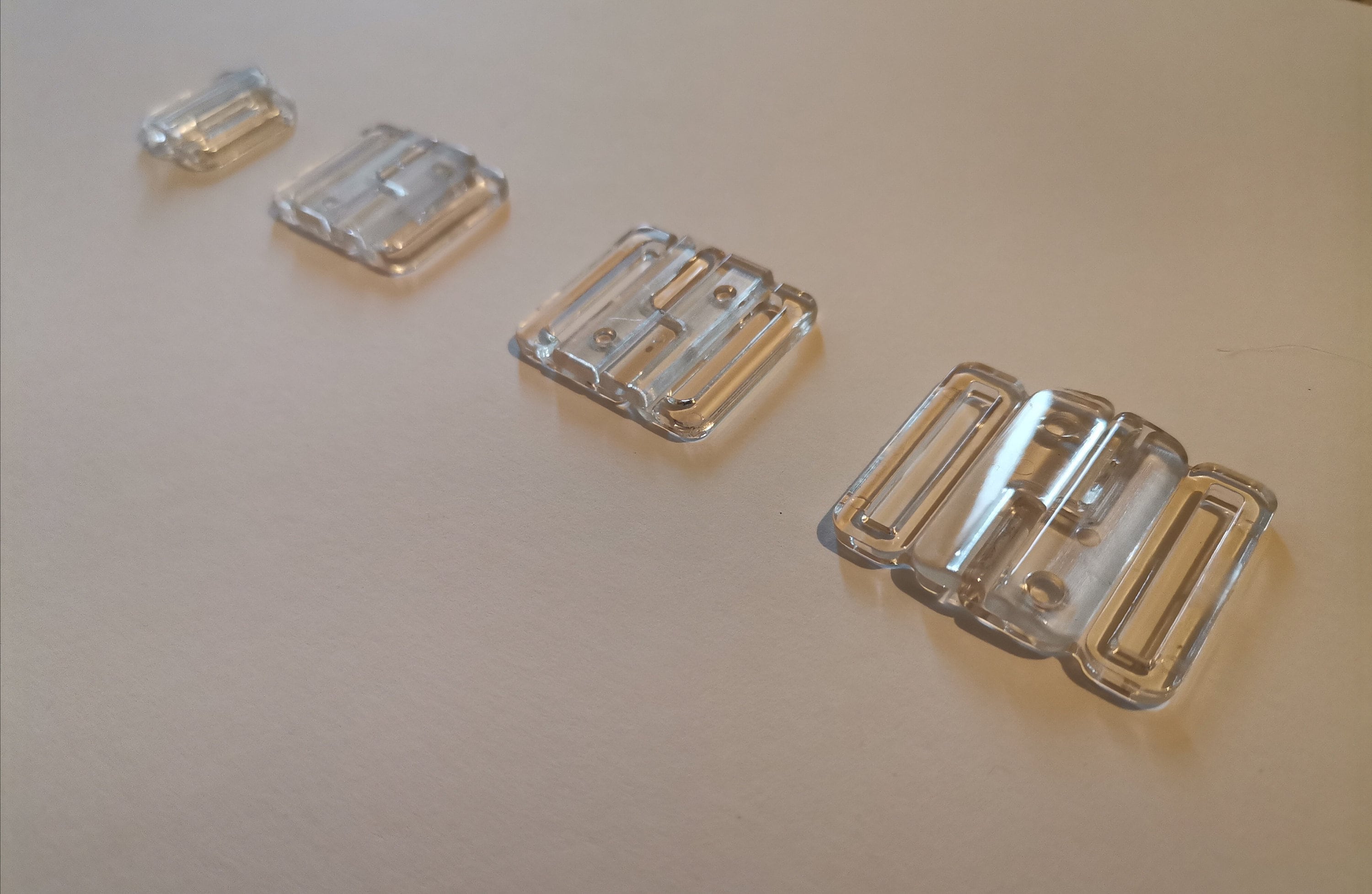 Plastic Transparent Clear Front Closing Bikini Clasp Clickers - Etsy