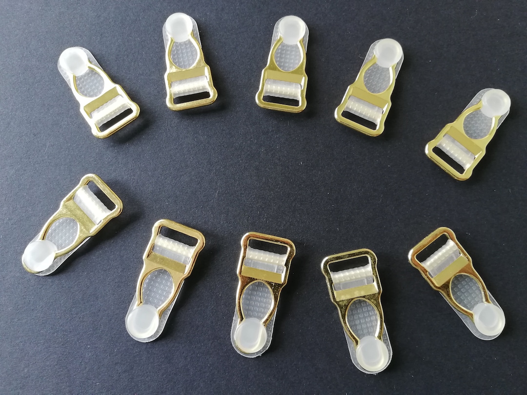 50pcs-1/2"(12mm)-gold Garter Suspender Clips,strap Adjuster,making ...