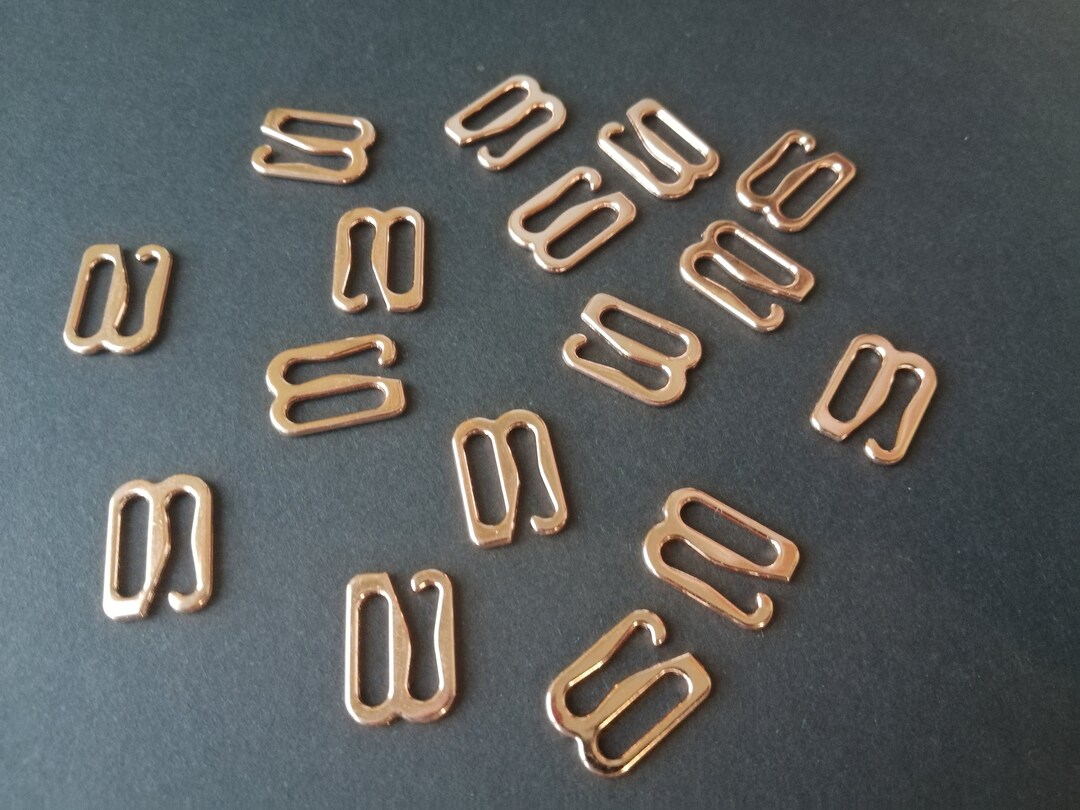 3/8"(10mm)-rose Gold G Hooks,front Closing Bra Hook,detachable Strap ...