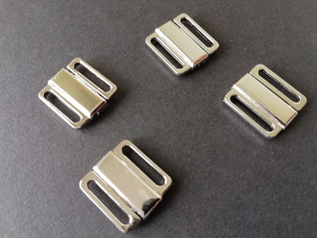 1 Piece-1/2"(12mm)-silver Metal Front Closing,bikini Clasp,clicker ...