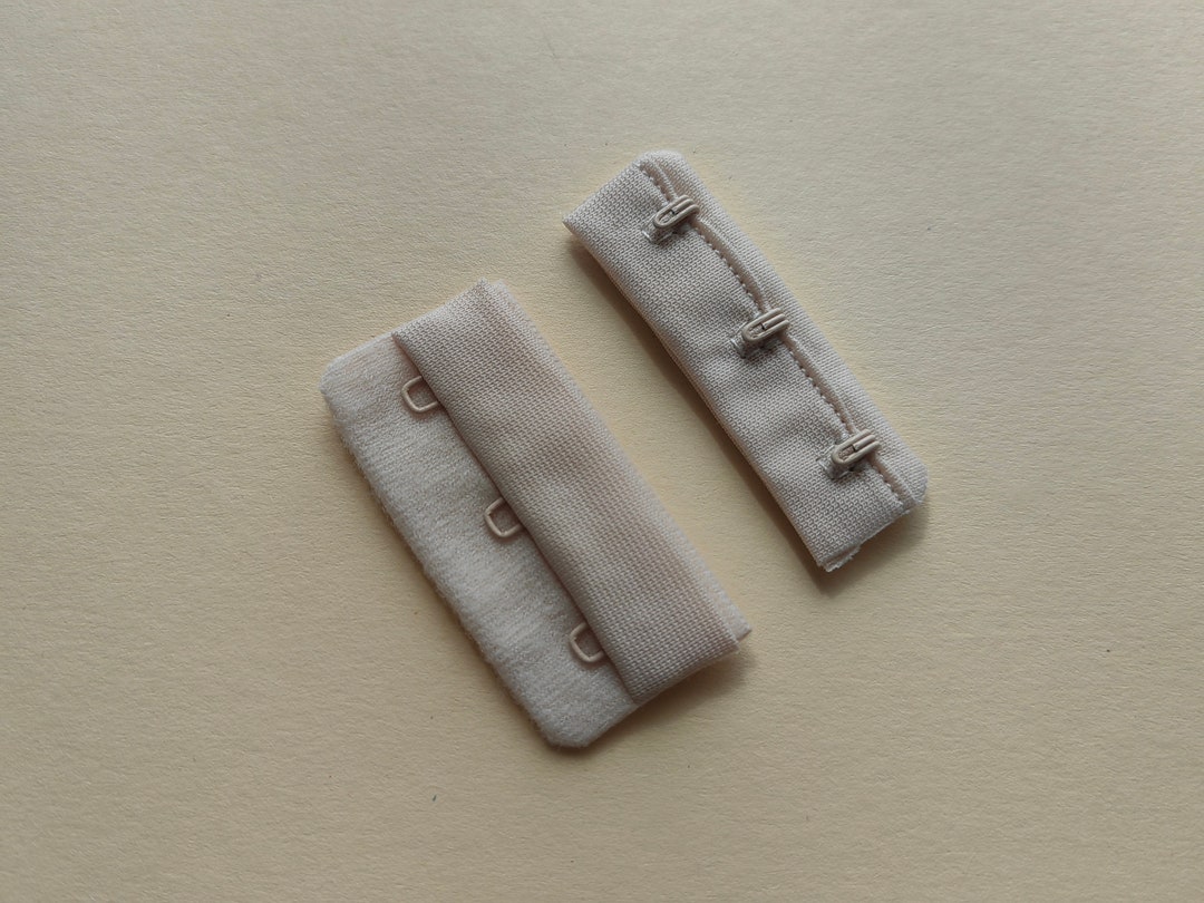 Light Beige 3 Hook and Eye Bra Closures 0.4" X 1.95" for Bra Making ...