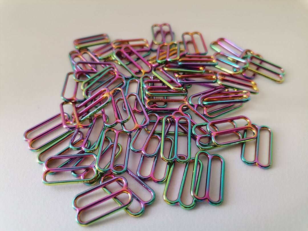 5/8 15mm Rainbow Sliders Premium Jewelry Quality Bra Adjusters 15mm Bra ...