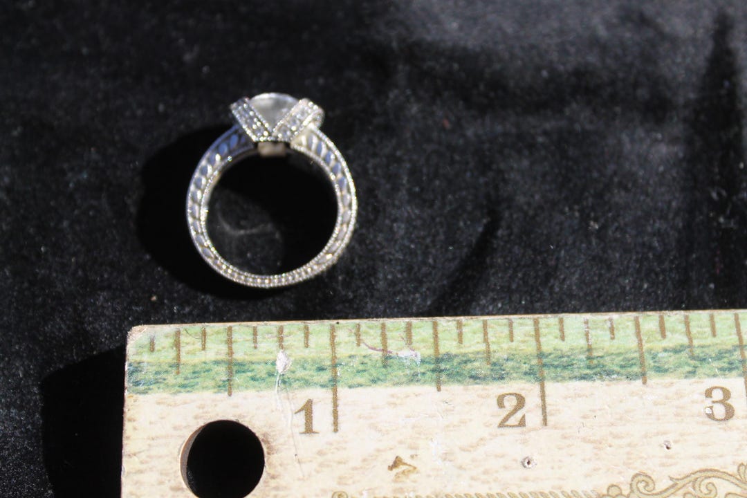 Solitaire Waterfall Ring Size 7 Marked 925 CZ Thailand FAS 5 Grams - Etsy