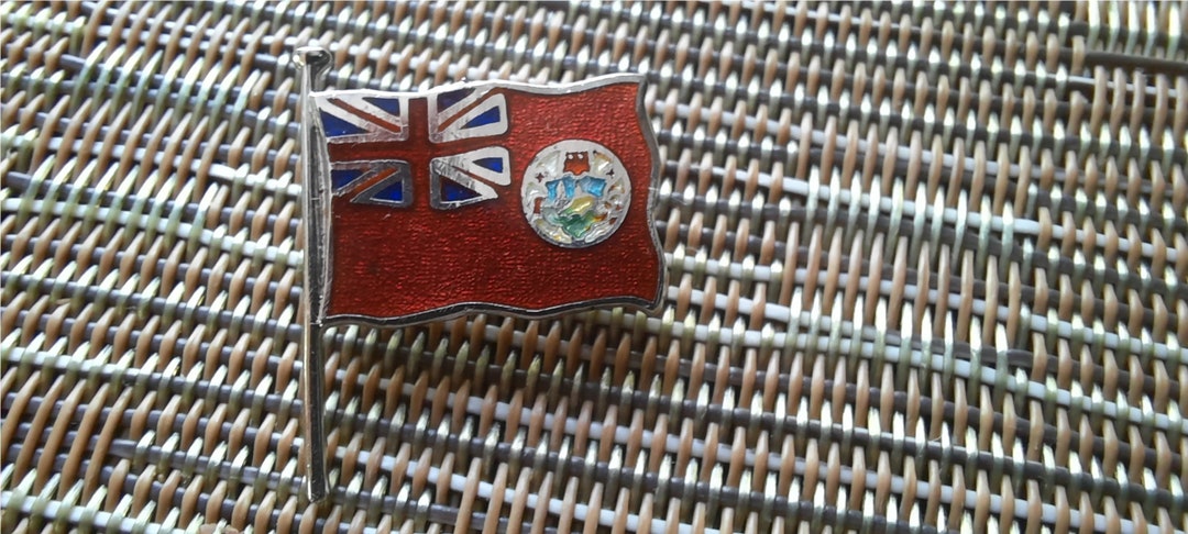 Sterling Silver Union Jack Flag Lapel Pin BM Co. - Etsy