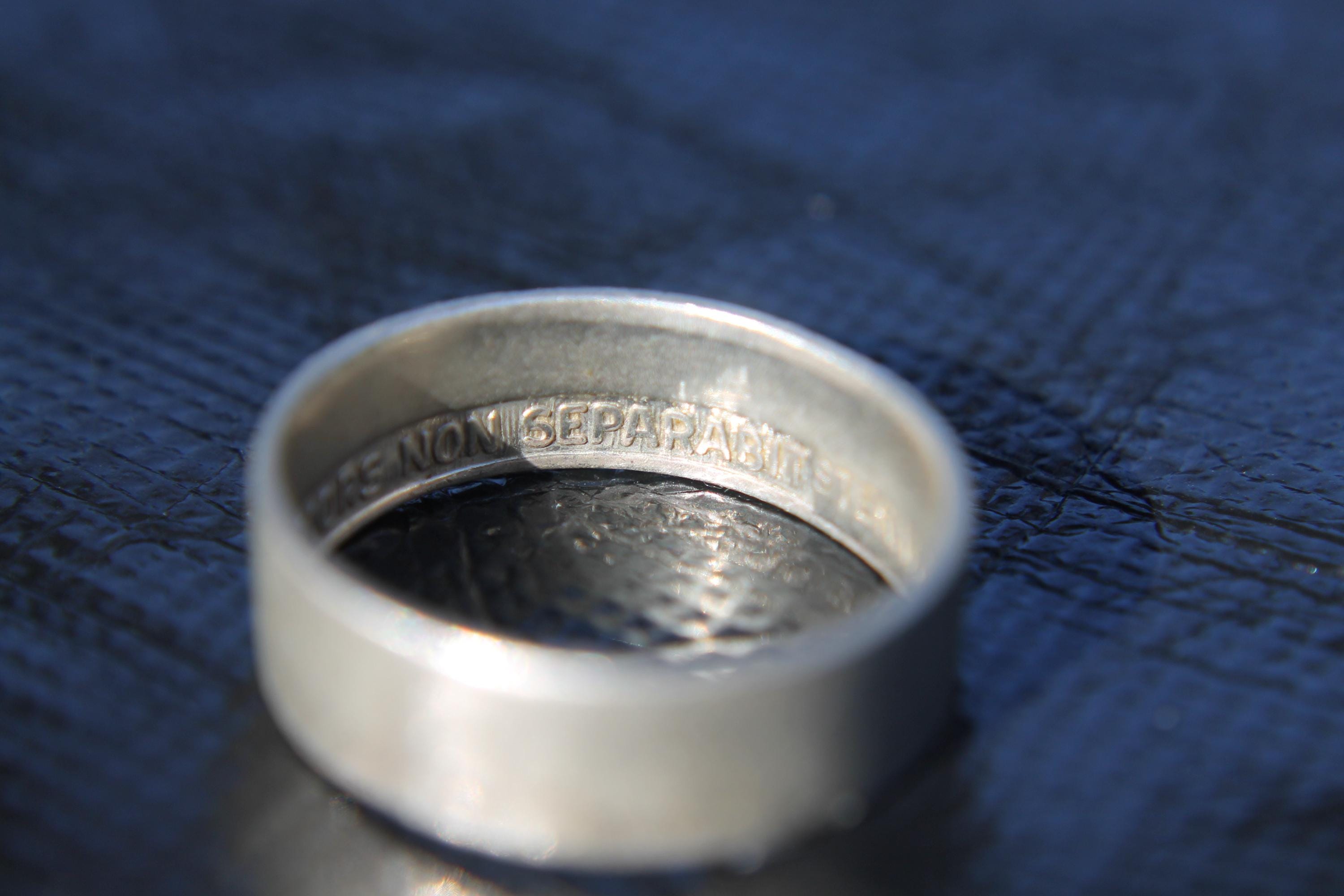 Sterling Silver Virtus Junxit Mors Non Separabit Ring Scottish Rite ...
