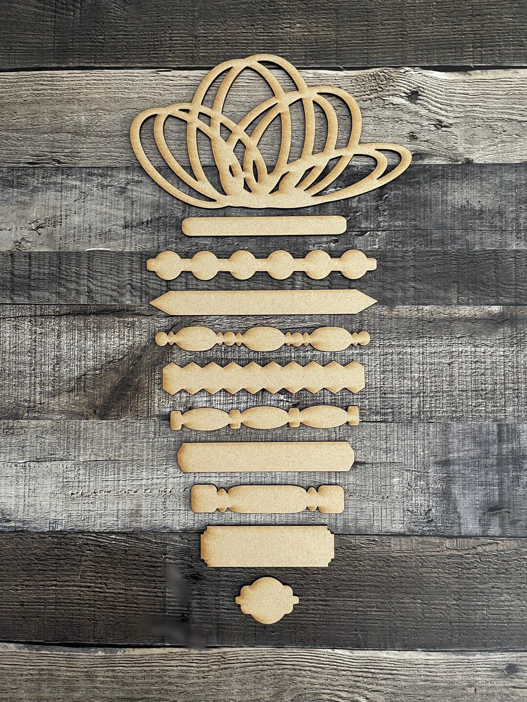 MDF Carrot in Unique Spindles Cutouts - Etsy