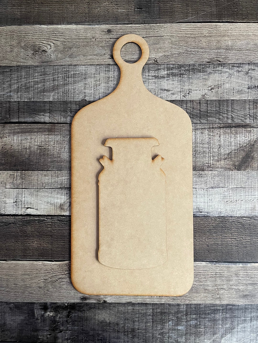 MDF Farmhouse Cutting Board Cutout With MDF Milk Jug Cutout - Etsy