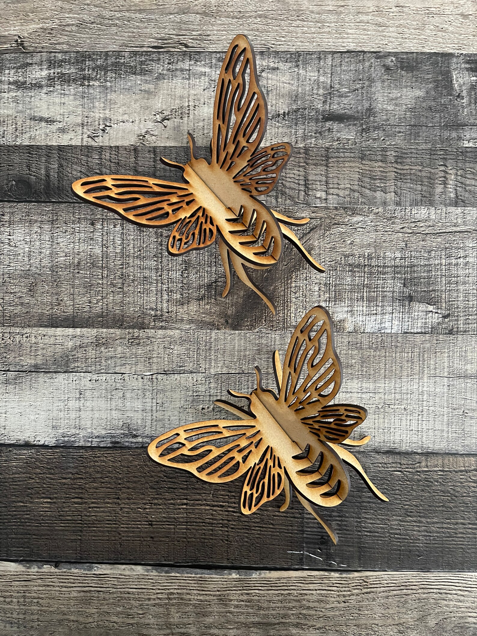 Double 3D MDF Bumble Bee Cutouts - Etsy Canada