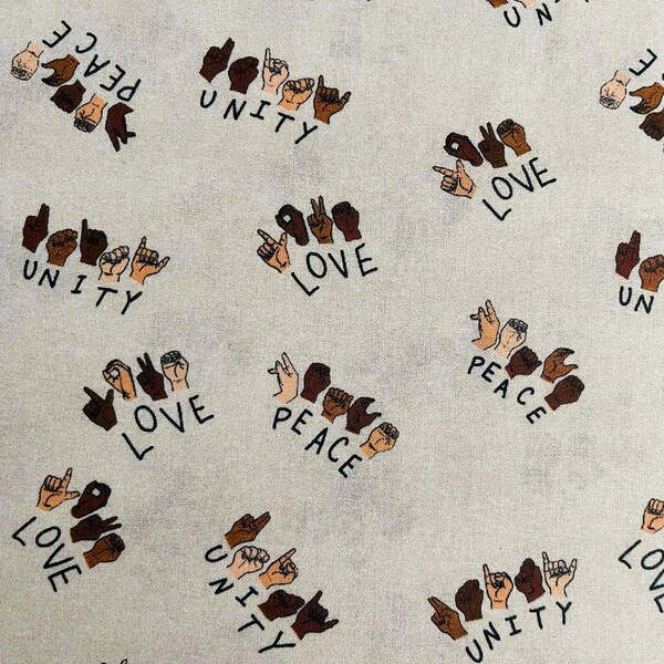 Sign Language Fabric - Etsy