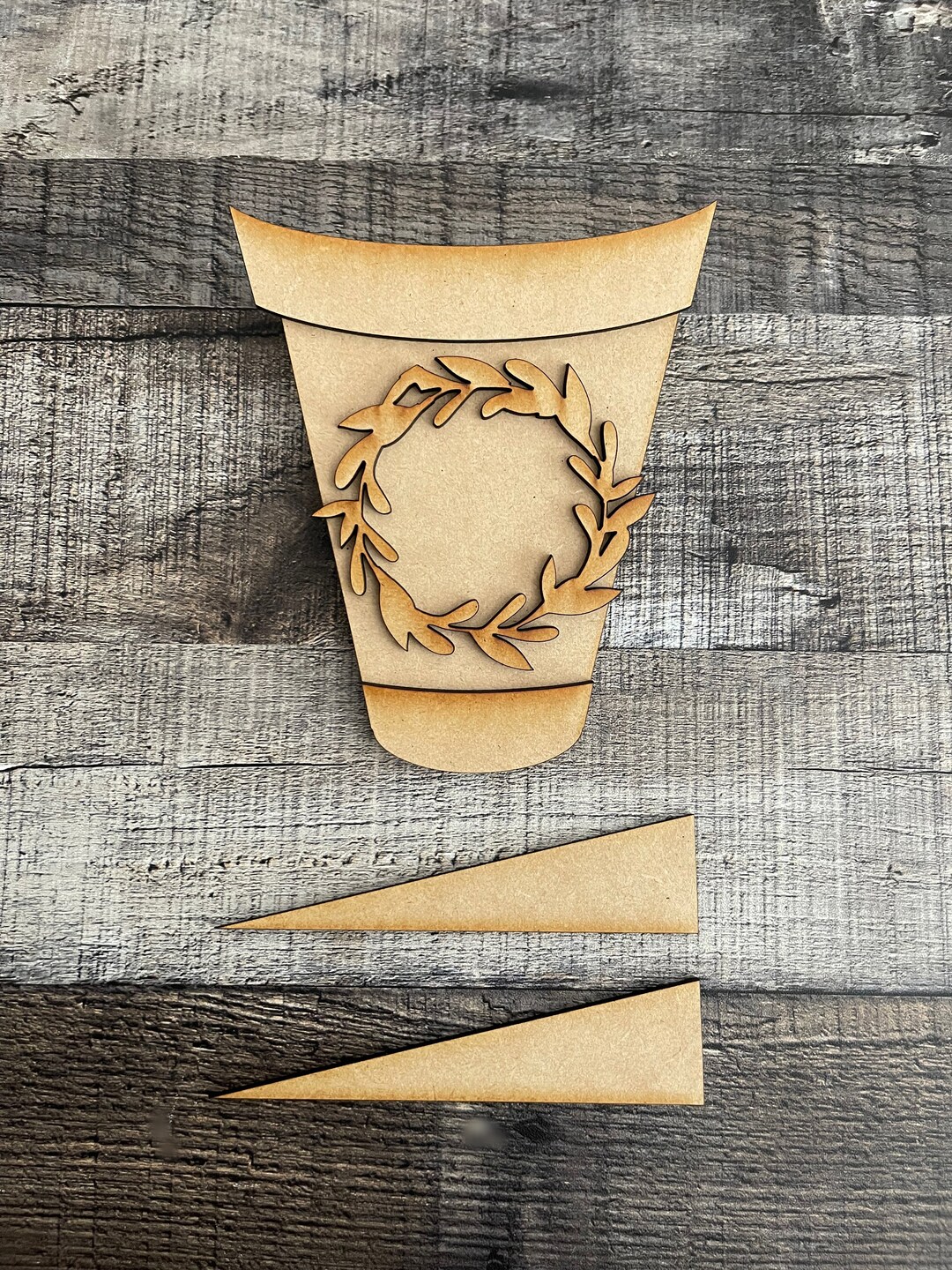 MDF 3D Flowers-plants in Pot Cutouts With MDF Lamb Ears Wreath - Etsy