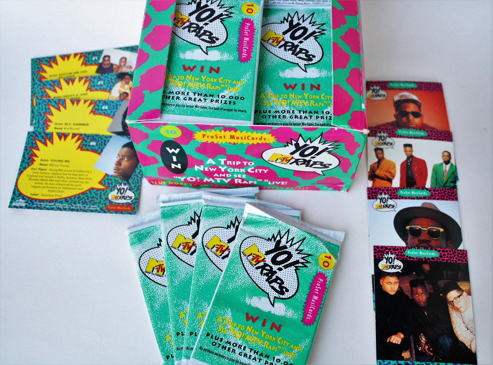 Yo MTV Raps Trading Cards, 1991 Unopened Packs, Hip Hop Collectibles - Etsy