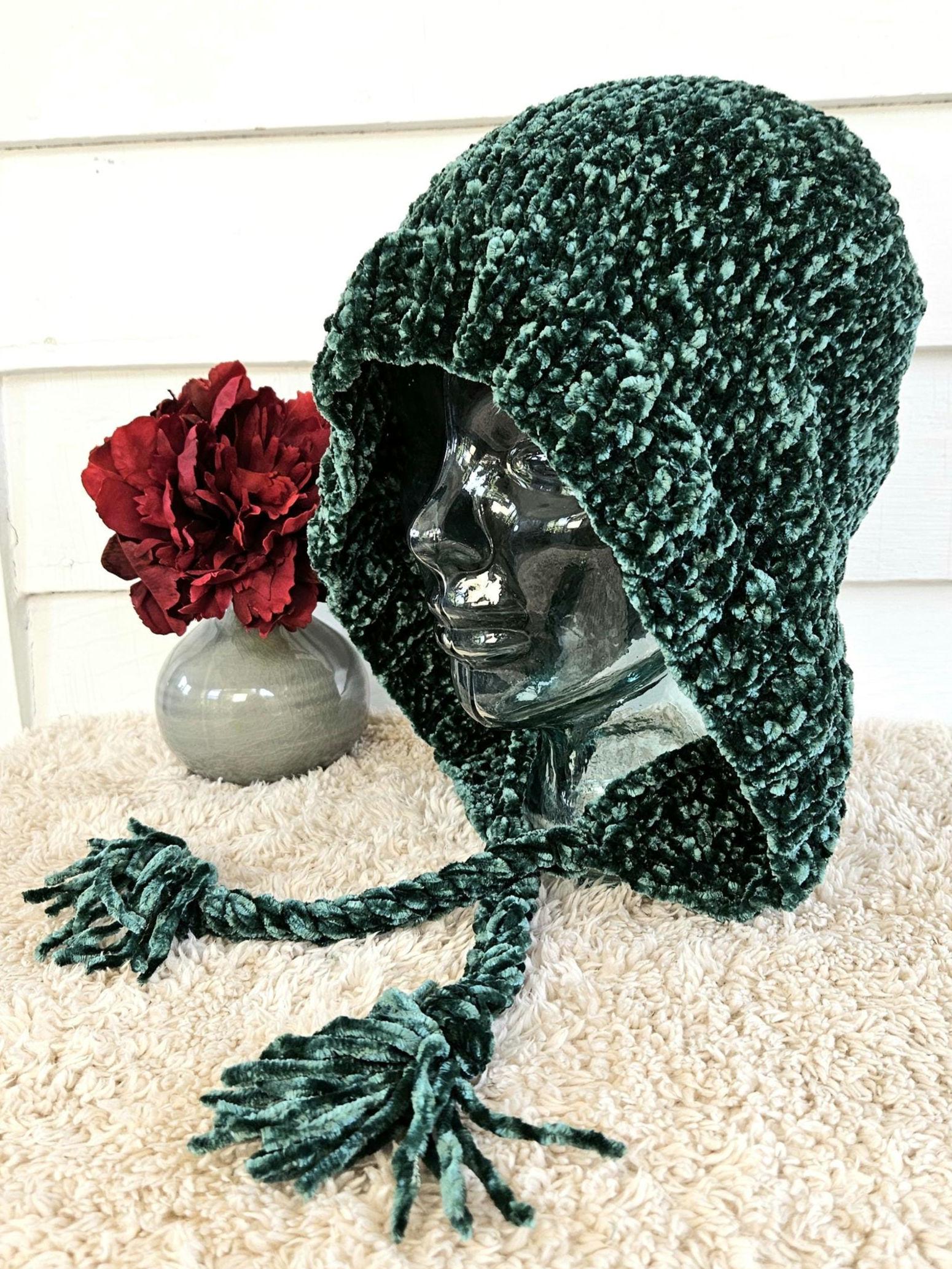 Green Velvet Wizard Cosplay Hood | Medieval Ren Faire Costume | Fantasy ...