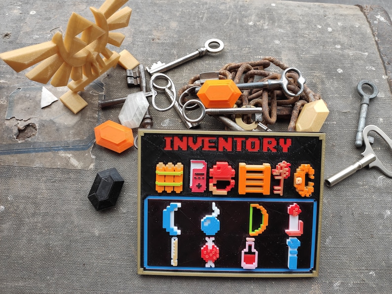8 Bit-style Zelda Nes Inventory With Detachable Objects - Etsy