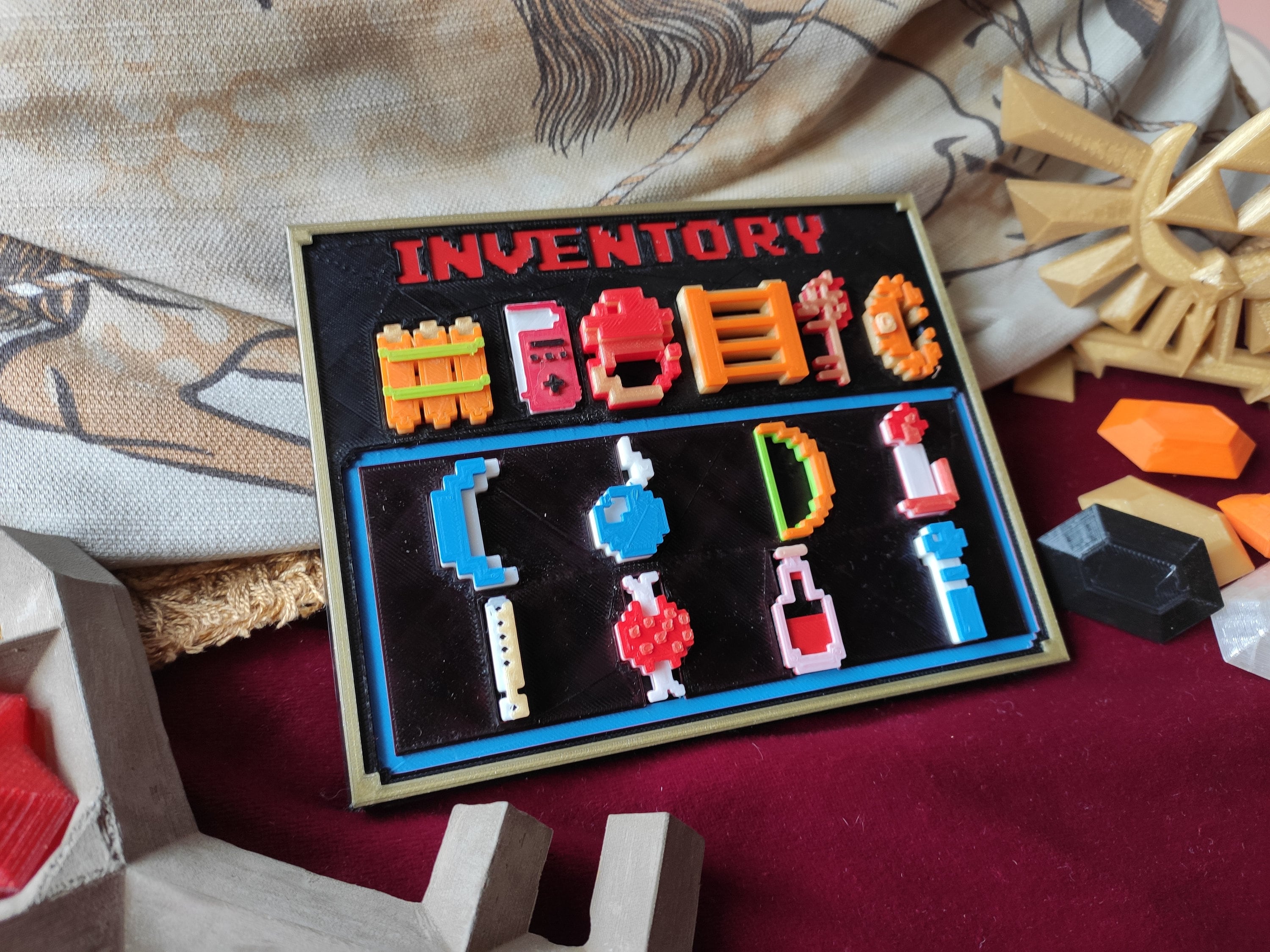 8 Bit-style Zelda Nes Inventory With Detachable Objects | Etsy