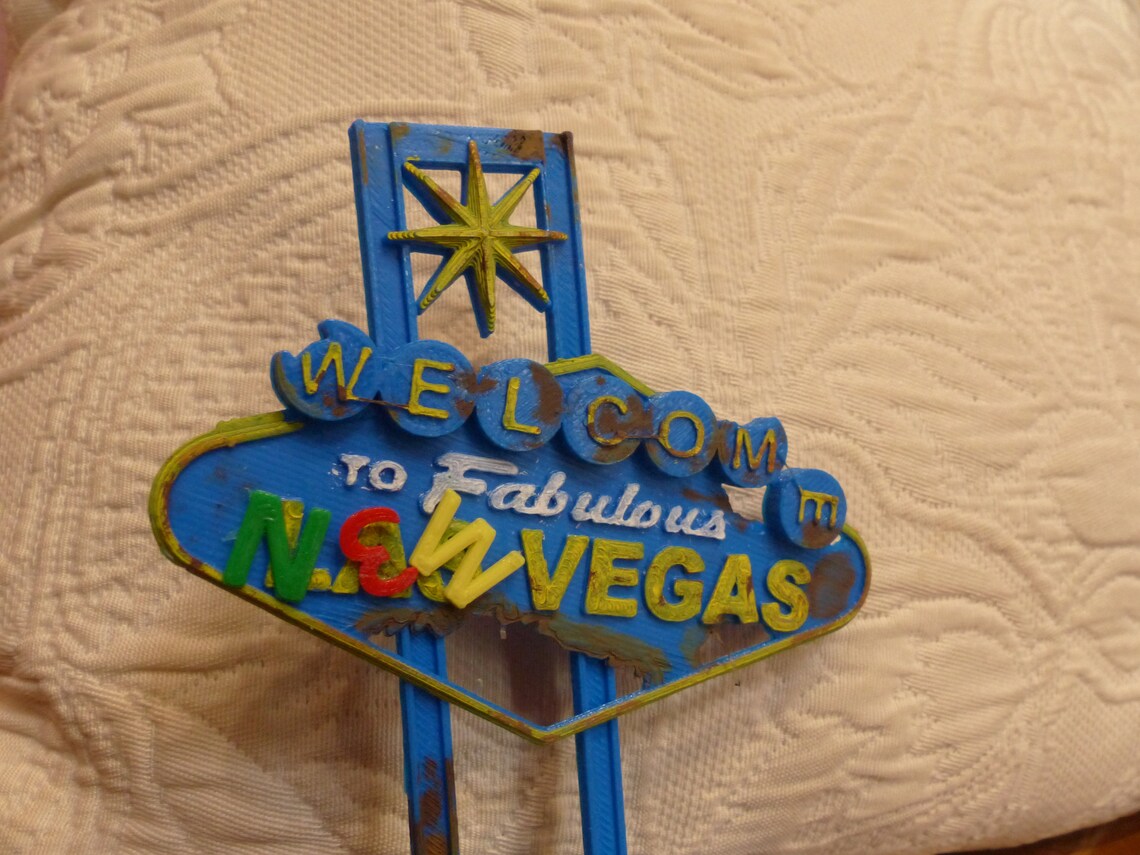 3D Printed New Vegas Sign fallout New Vegas - Etsy