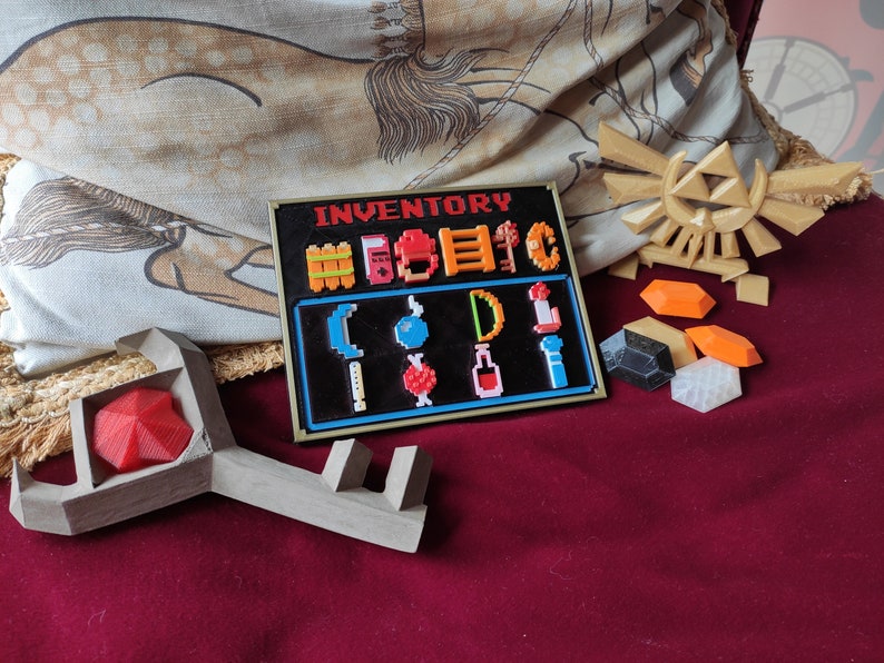 8 Bit-style Zelda Nes Inventory With Detachable Objects - Etsy