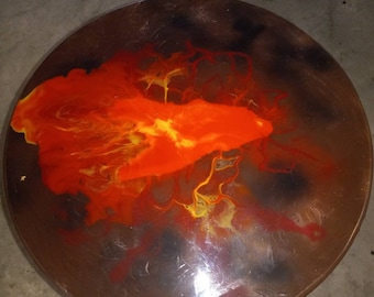 Volcanic Lava Epoxy Resin River Gaming Table - Etsy