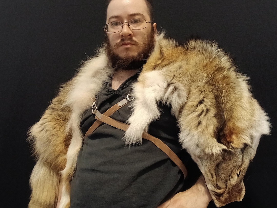 Coyote Pelt Mantle (with Adjustable Strap) - Etsy