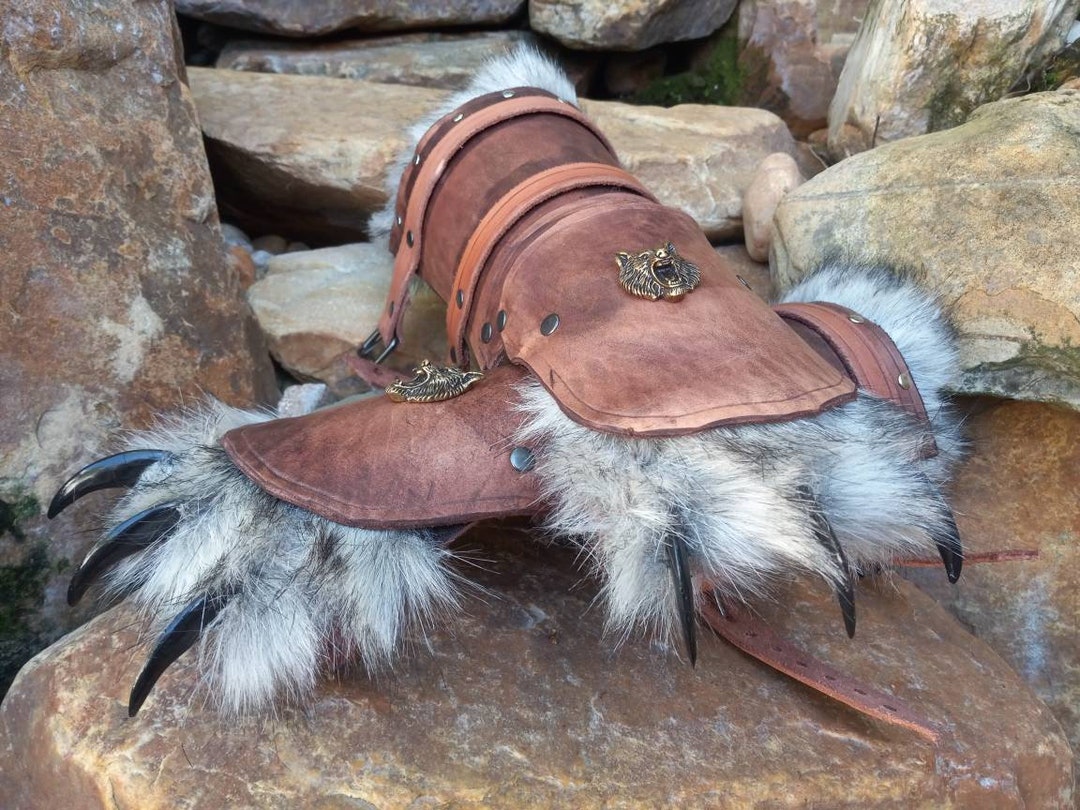 Leather Wolf Claw Gauntlets - PREMADE - Etsy