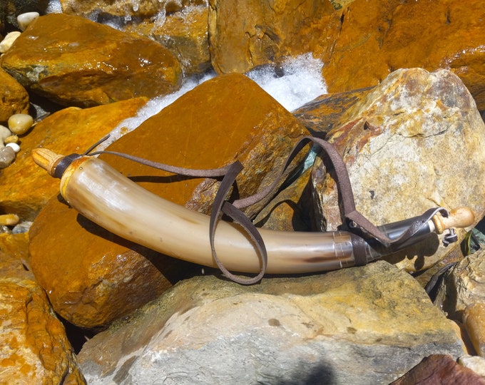 Priming Flask Black Powder Carved Deer Antler Longhunter Mountain Man ...
