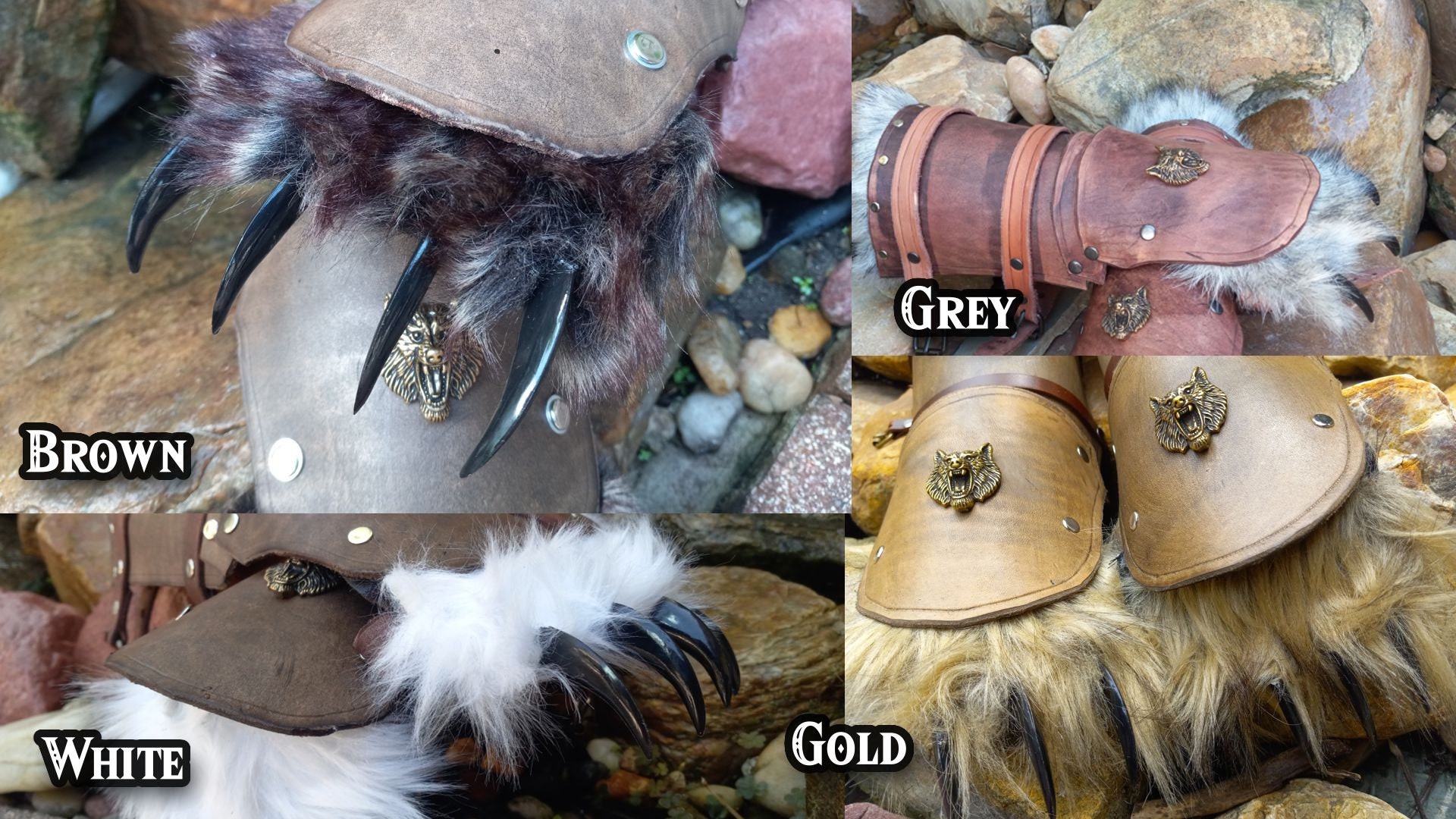 Leather Wolf Claw Gauntlets - PREMADE - Etsy