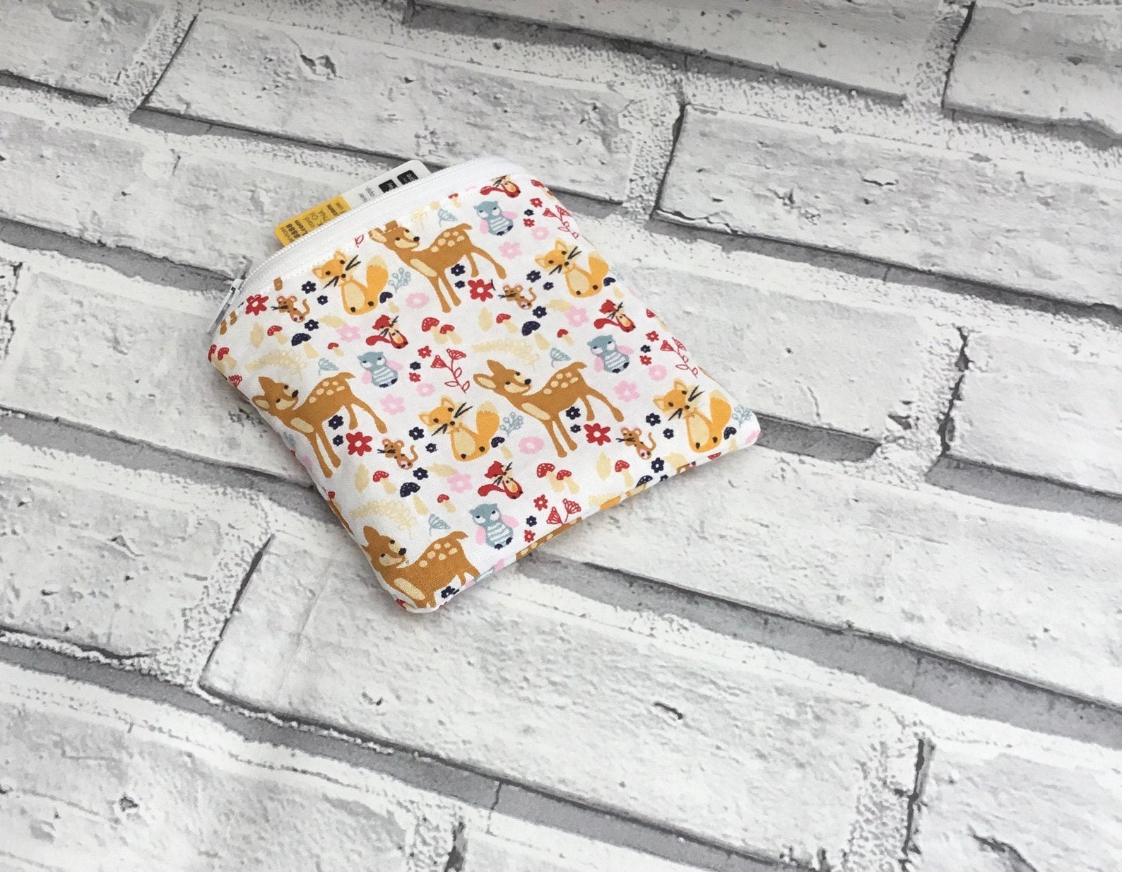 Animal coin purse zipper pouch woodland animal gift change | Etsy