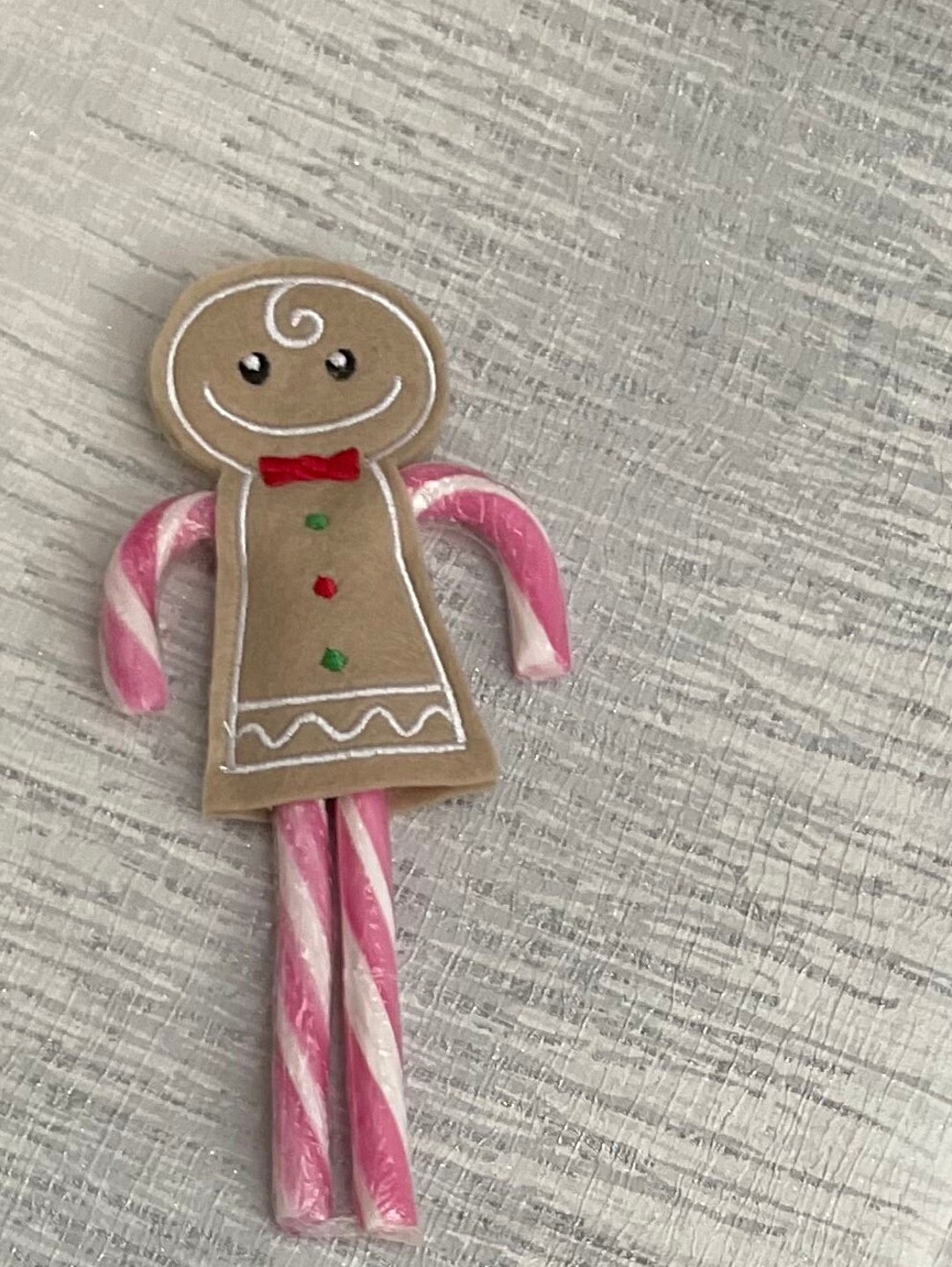 Gingerbread Candy Cane, Felt Candy Holder, Stocking Filler, Felt ...