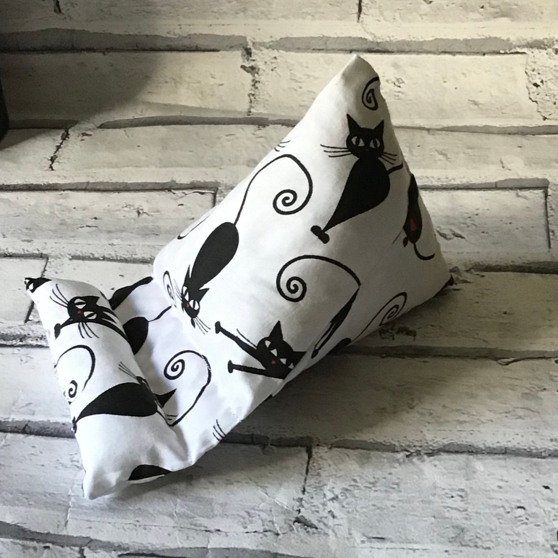 Mobile phone holder fabric phone stand black cat gift tech | Etsy