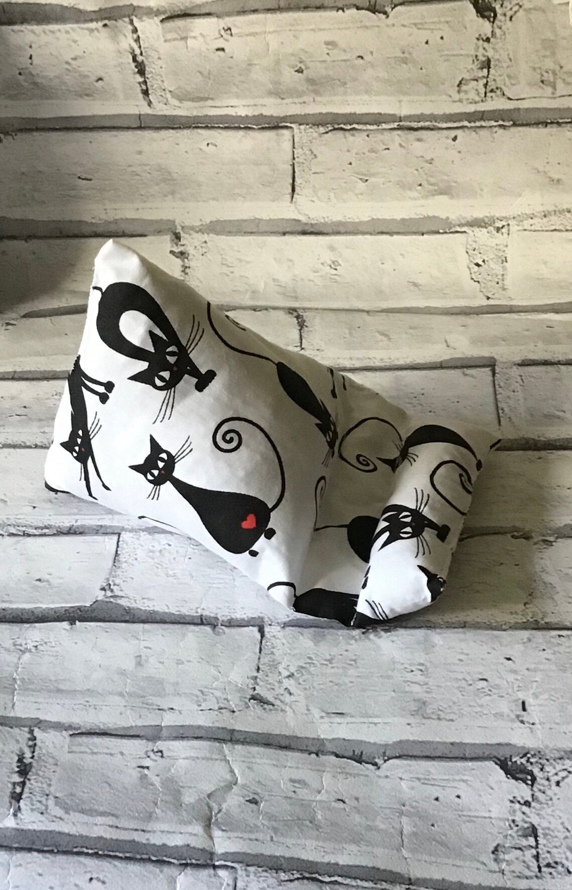 Mobile phone holder fabric phone stand black cat gift tech | Etsy