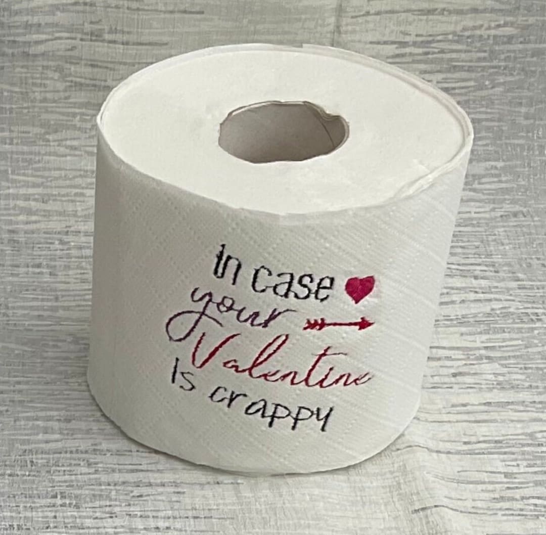 Embroidered Toilet Roll, Novelty Toilet Paper, Valentines Gift, 1st ...