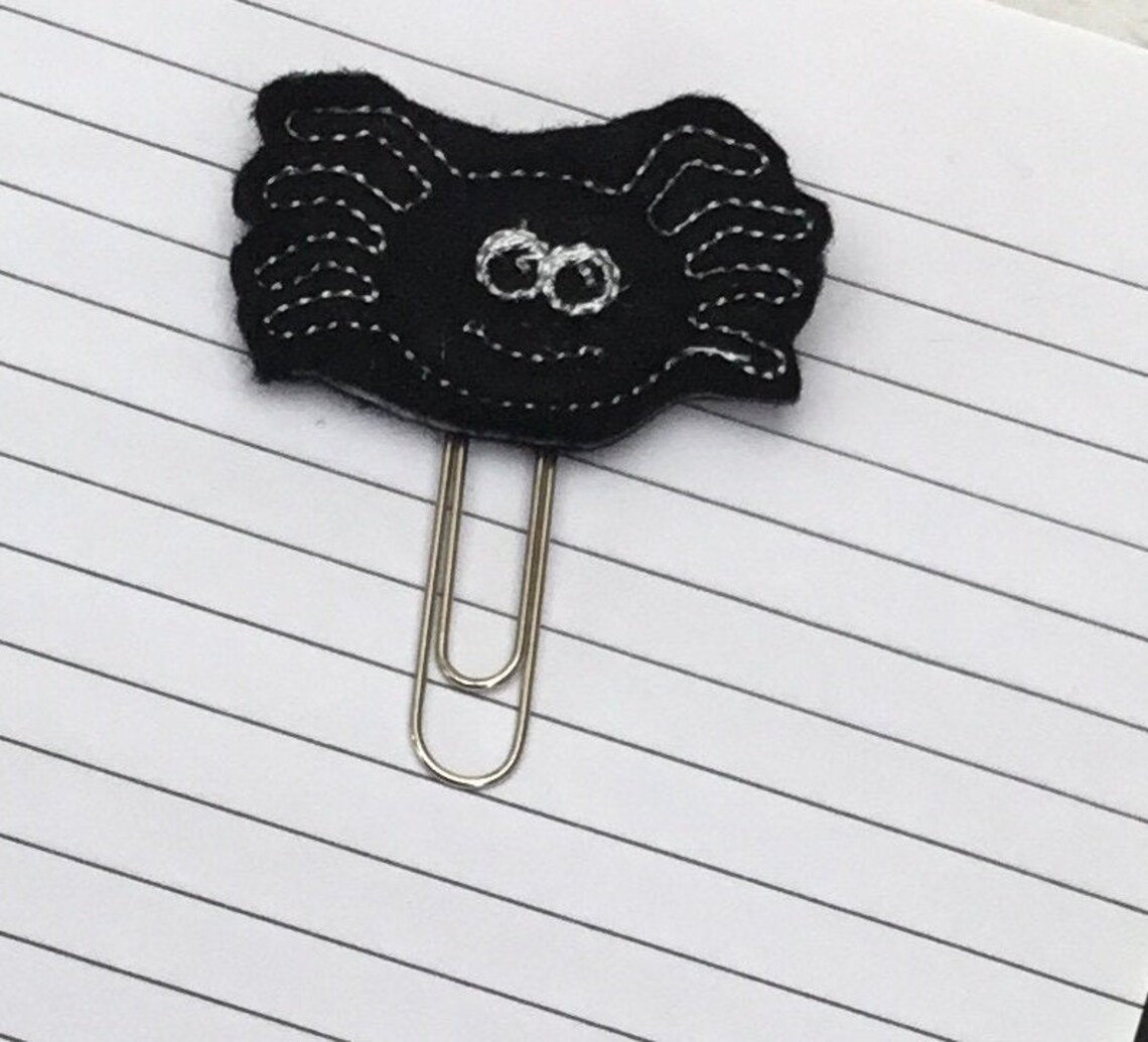 Felt spider bookmark spider feltie halloween themed gift | Etsy