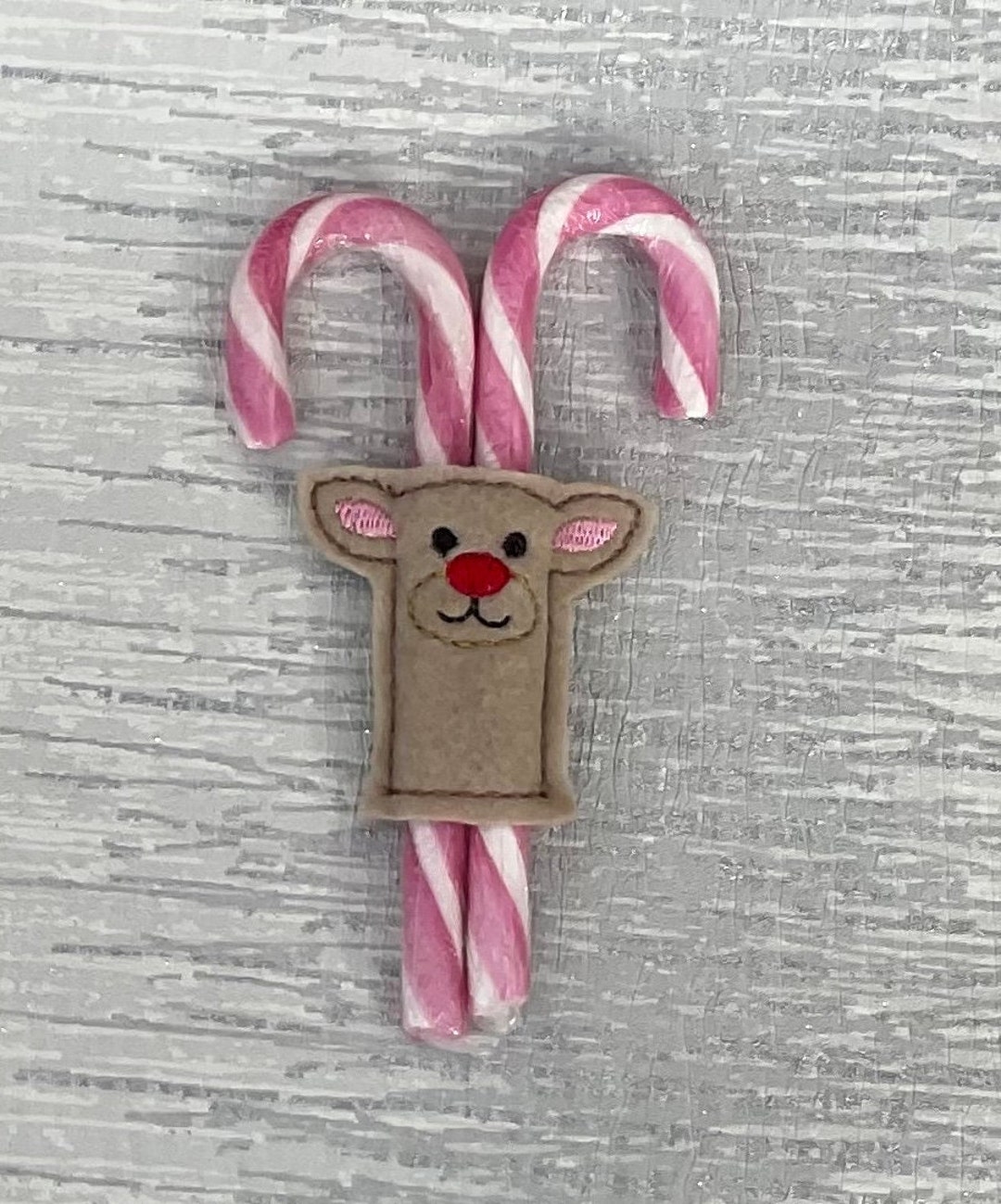 Candy Cane Holder, Christmas Eve Box, Pencil Holder, Felt Reindeer ...