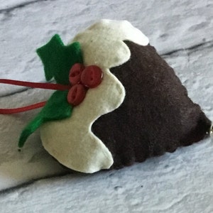 Christmas Pudding Decoration Cute Felt Heart Xmas Tree - Etsy UK